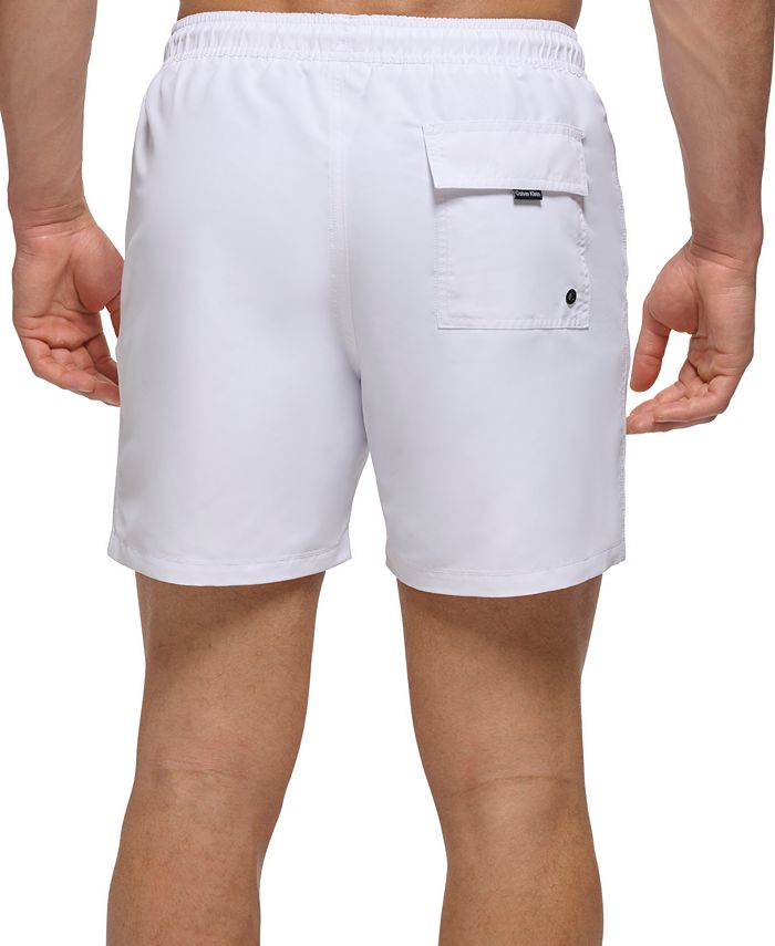 Calvin Klein Men's 5" CK Outline Logo Swim Trunks - Macy's