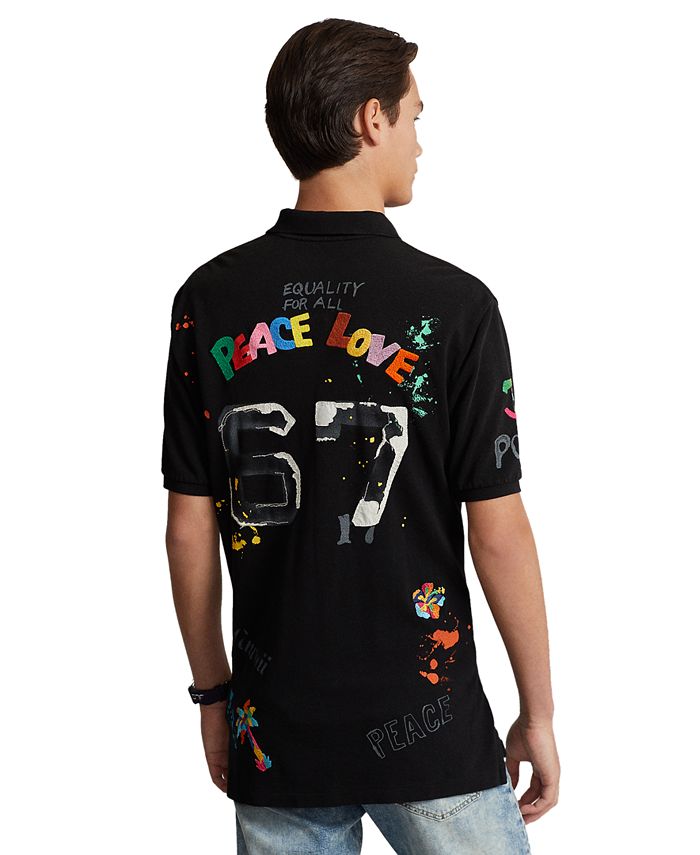 Polo Ralph Lauren Men's Classic-Fit Mesh Graphic Polo Shirt - Macy's