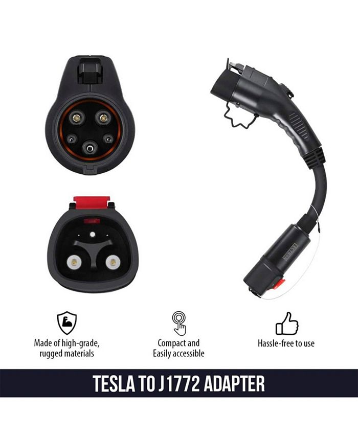 Lectron Tesla to J1772 Adapter, Max 40A & 250V - Compatible with Tesla ...