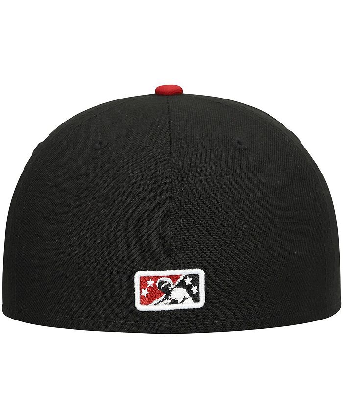 New Era Men's Black Modesto Nuts Authentic Collection Team Home 59FIFTY ...