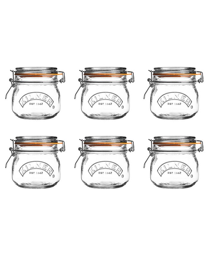 Kilner Round Clip Top Jar 17 oz, Set of 6 - Macy's