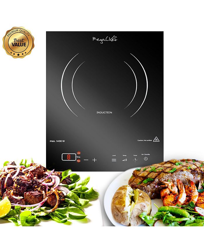 MegaChef Portable Single Induction Cooktop w/ Digital Control Panel ...