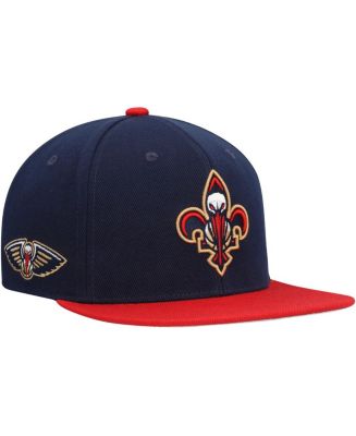 Men's Mitchell & Ness Navy, Red New Orleans Pelicans Side Core 2.0 ...