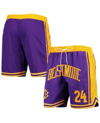 Men's Purple, Gold Beast Mode 24 Basketball Shorts - Macy's