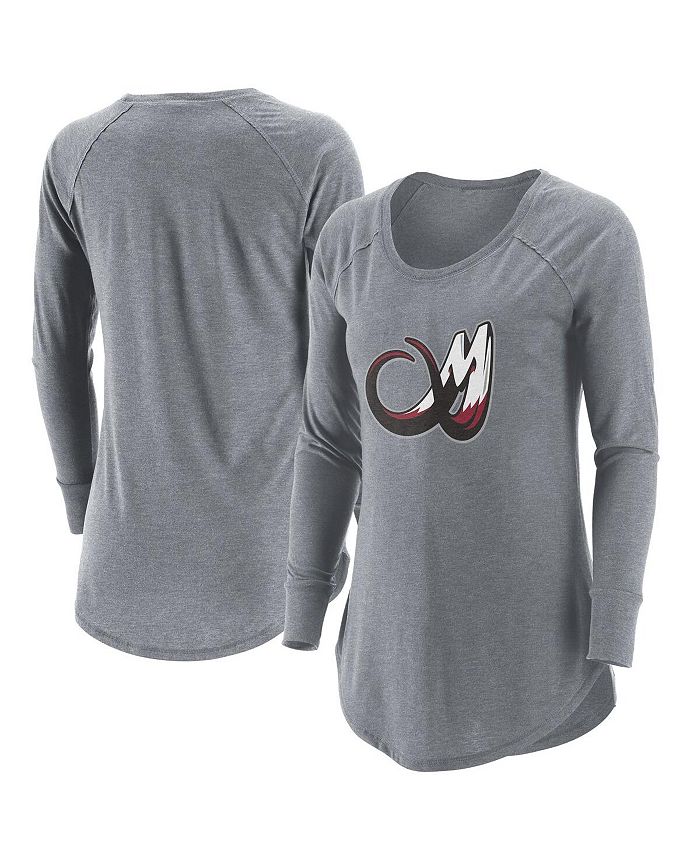 ADPRO Sports Women's Gray Colorado Mammoth Primary Logo Tri-Blend Long ...