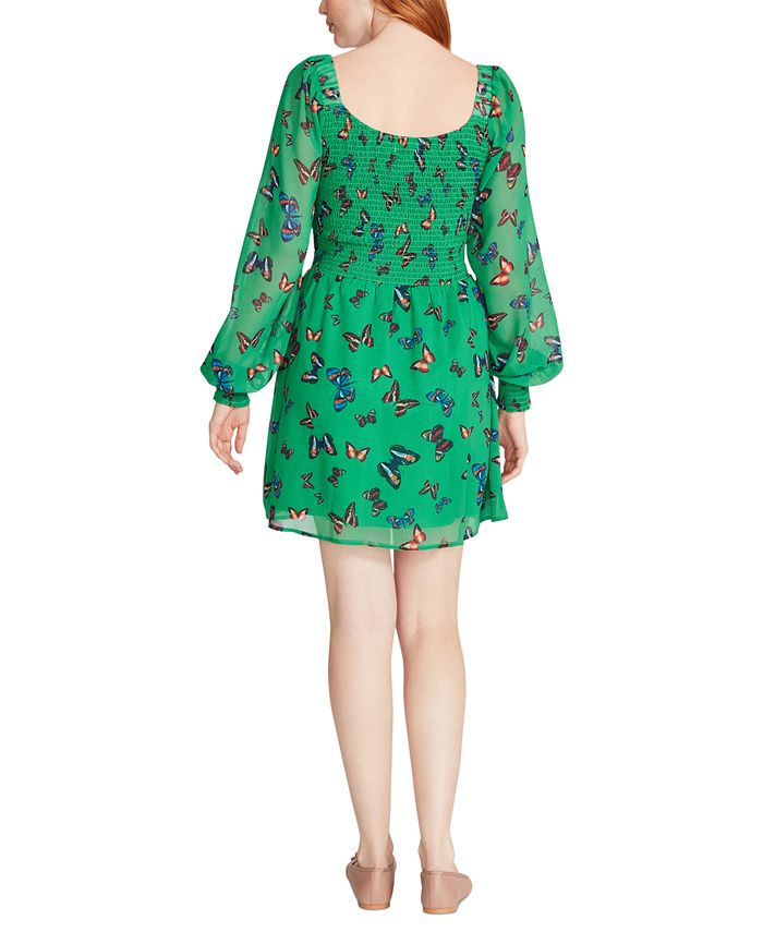 Steve Madden Women's Color Me Lucky Butterfly-Print Dress - Macy's
