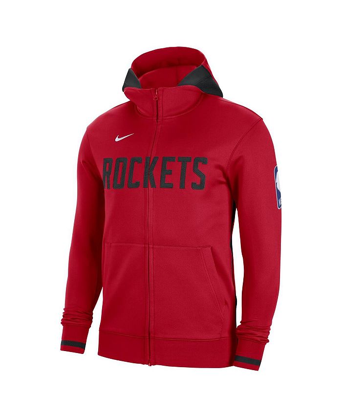 Nike Men's Red Houston Rockets Authentic Showtime Performance Full-Zip ...
