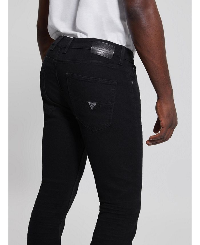GUESS Men's Eco Davis Black Wash Slim Straight Jeans - Macy's