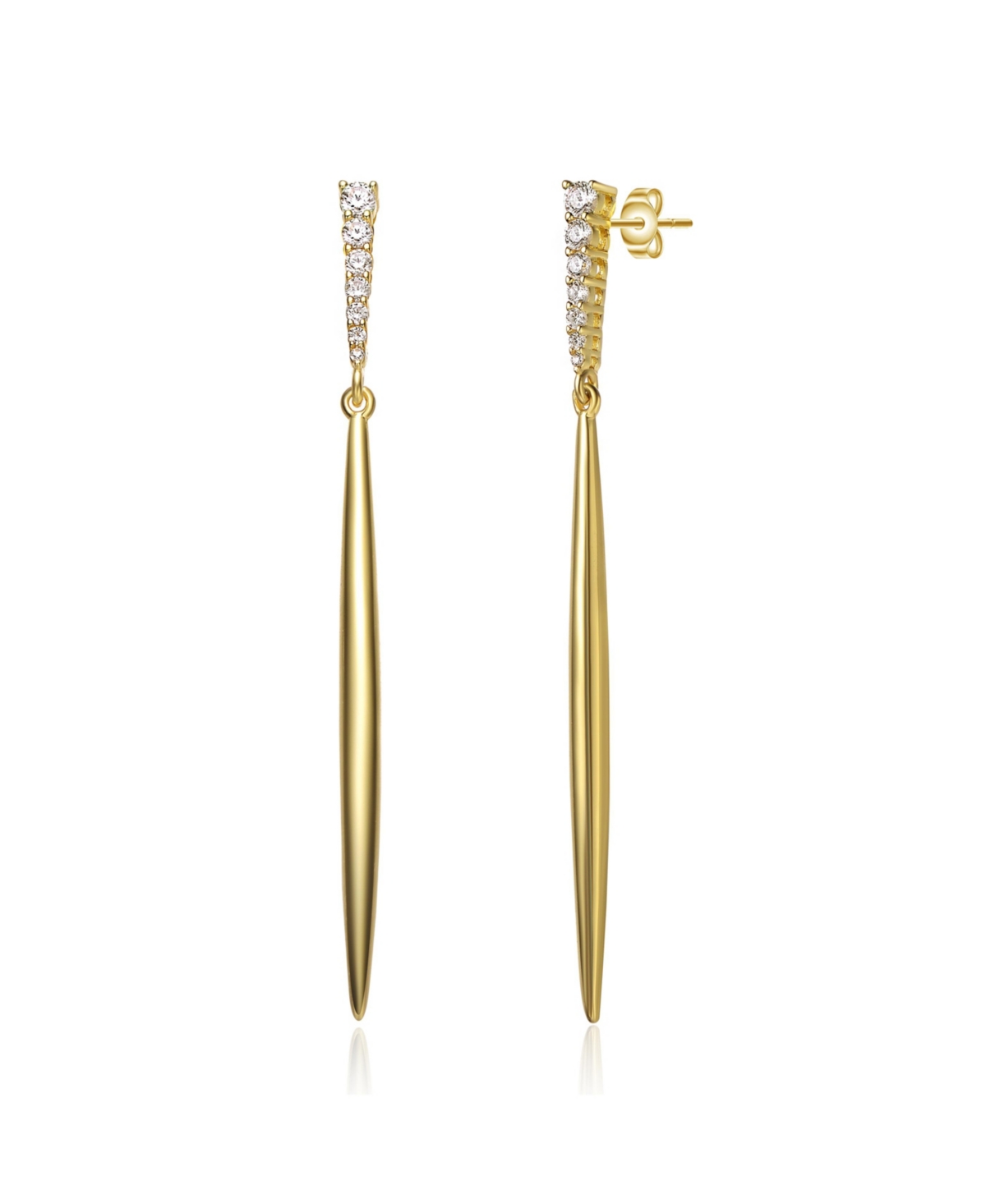 Click here for Sterling Silver Cubic Zirconia Icicle Spike Dangle... prices