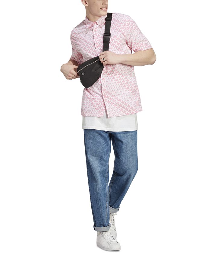 adidas Men's Monogram Logo Shirt - Macy's