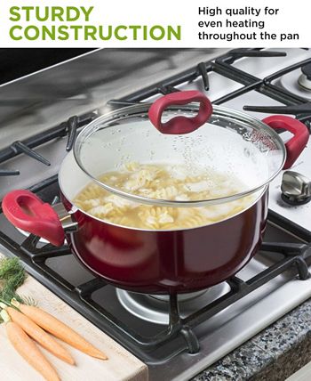 Ecolution Aluminum 8 Piece Bliss Non-Stick Cookware Set with Glass Lids ...