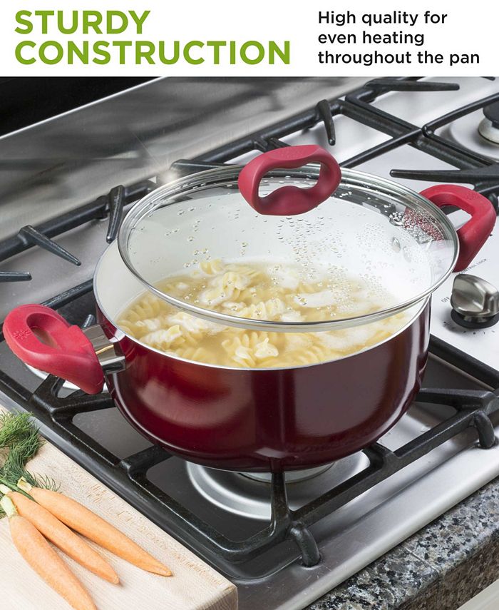 Ecolution Aluminum 8 Piece Bliss Non-Stick Cookware Set with Glass Lids ...