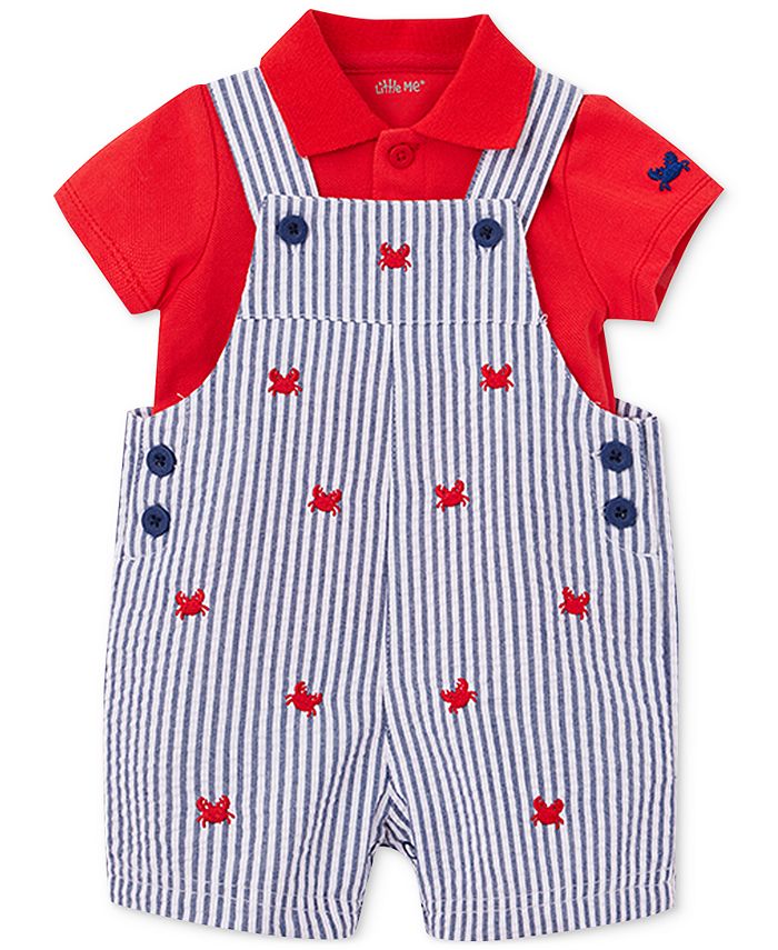 Little Me Baby Boys Shortalls and Polo Shirt, 2 Piece Set & Reviews - Sets & Outfits - Kids - Macy's