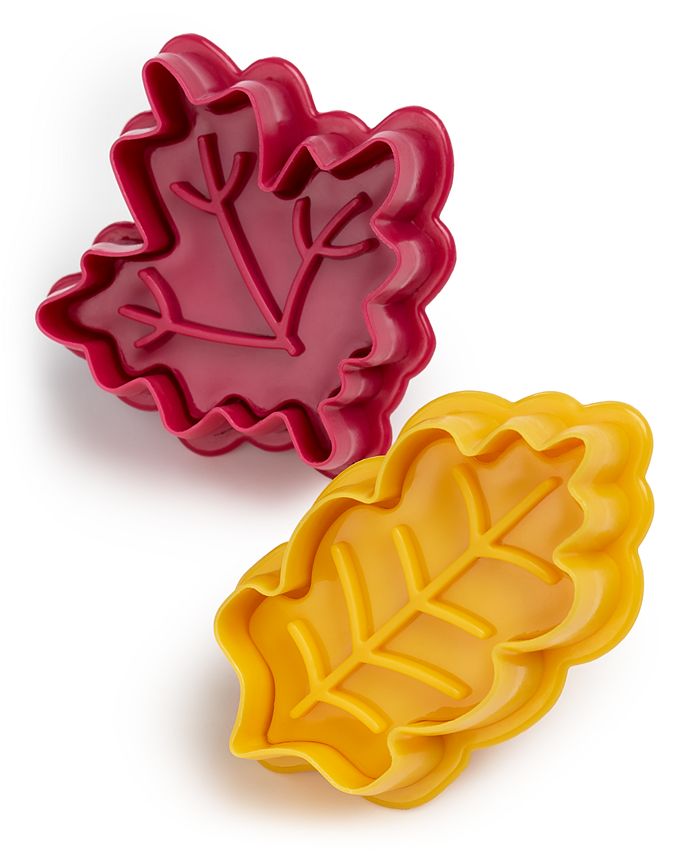 The Cellar Harvest 4-Pc. Leaf Pie Crust & Pastry Cutters Set, Created ...