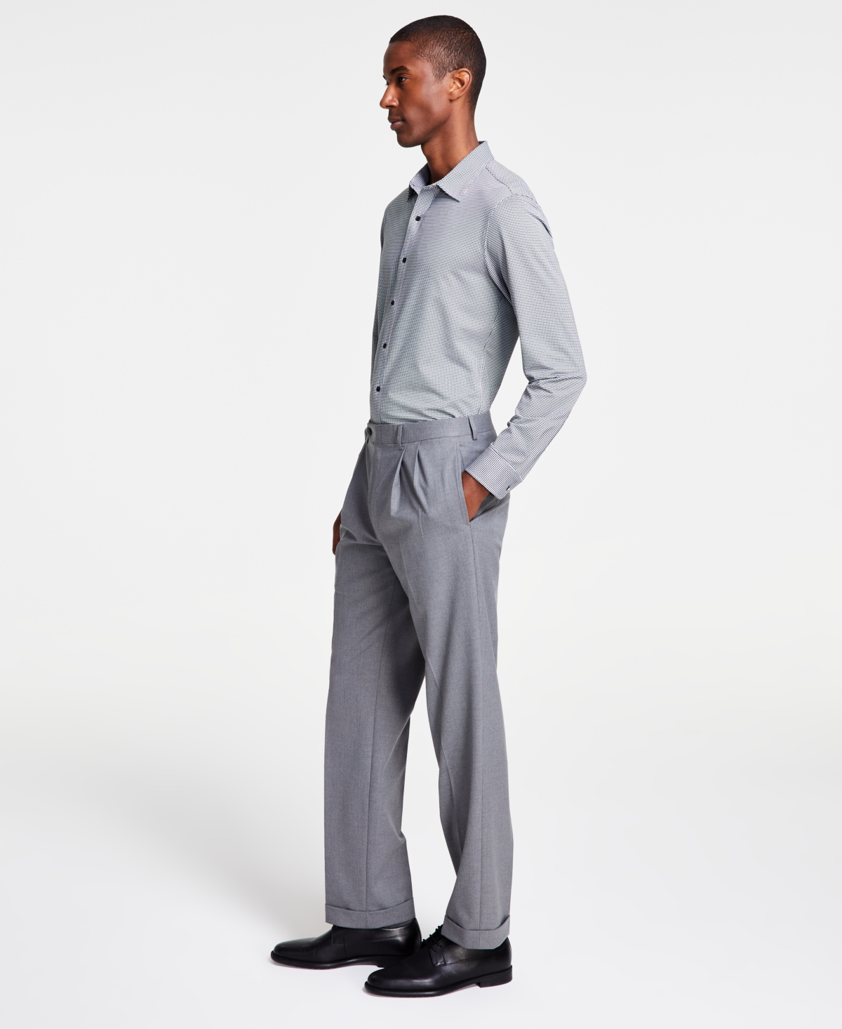 Click here for Michael Kors Mens Pleated Solid Classic Fit Pants... prices