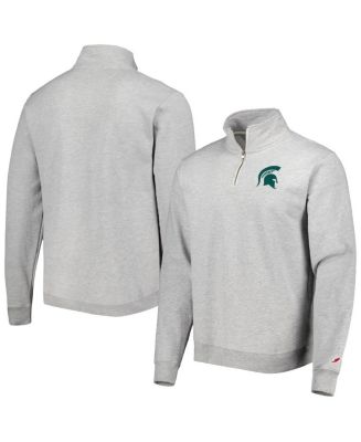 Men's Heather Gray Michigan State Spartans Stack Essential Fleece ...