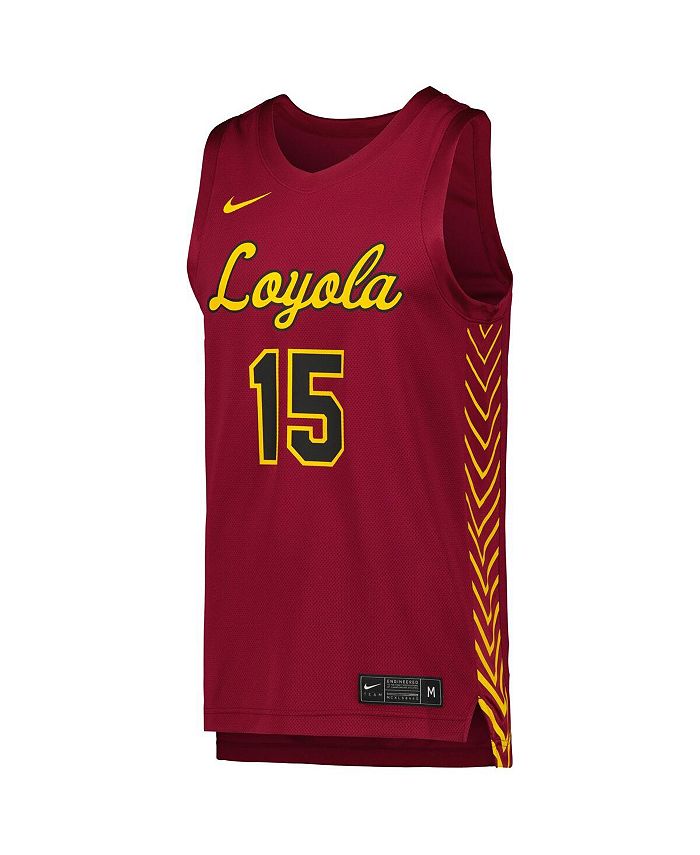 Nike Men's #15 Maroon Loyola Chicago Ramblers Replica Basketball Jersey ...