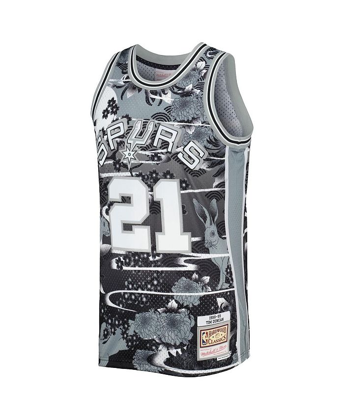 Mitchell & Ness Men's Tim Duncan Silver San Antonio Spurs Hardwood ...