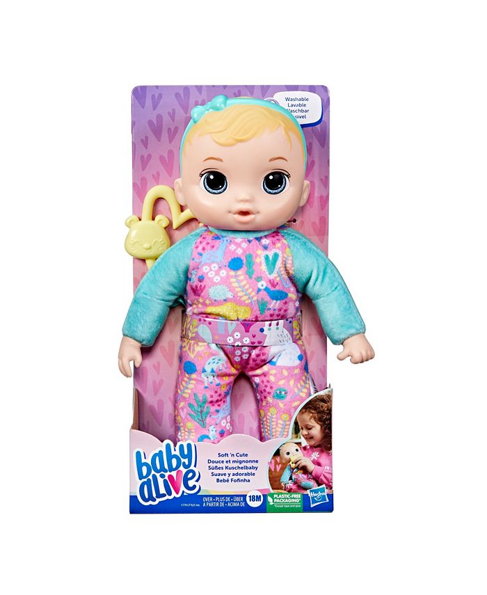 Baby Alive Soften Cute Doll, Blonde Hair - Macy's
