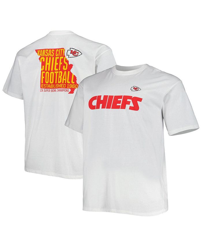 Fanatics Men's White Kansas City Chiefs Big and Tall Hometown ...