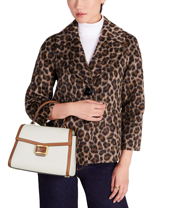 kate spade new york Katy Colorblocked Small Textured Leather Satchel ...