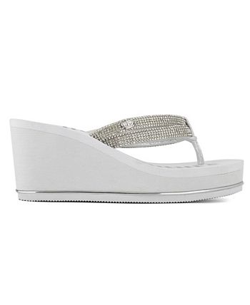 Juicy Couture Women's Unwind Rhinestone Platform Wedge Sandals - Macy's