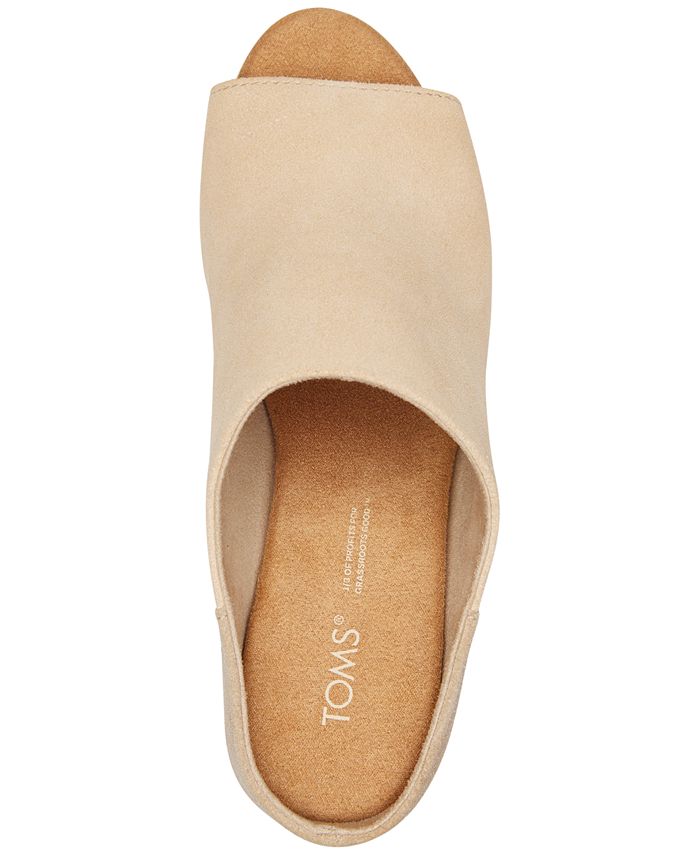 TOMS Women's Florence Slip-On Peep-Toe Platform Sandals & Reviews ...