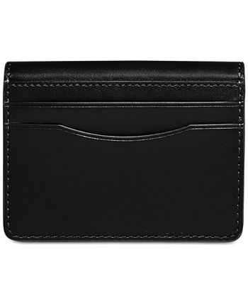 COACH Bandit Small Leather Snap Closure Card Case - Macy's
