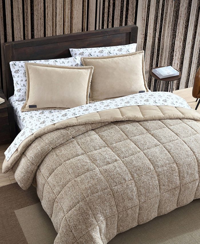 Eddie Bauer Sherwood Micro-Suede Comforter Set, Twin - Macy's