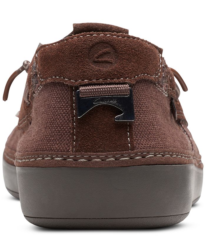 Clarks Men's Higley Tie Slip-On Canvas Boat Shoes - Macy's