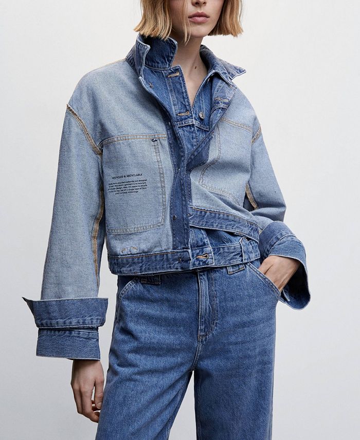 MANGO Women's Pocketed Denim Jacket - Macy's