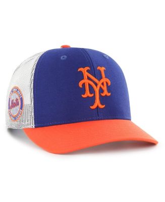 Men's '47 Brand Royal, Orange New York Mets Sidenote Trucker Snapback ...