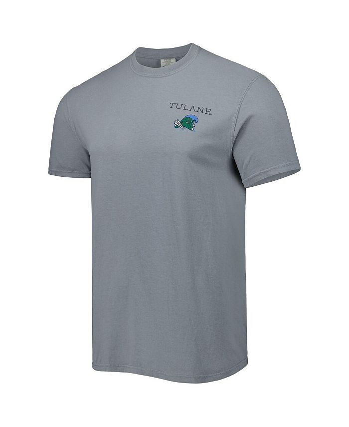 Image One Men's Gray Tulane Green Wave Campus Scenery Comfort Color T ...