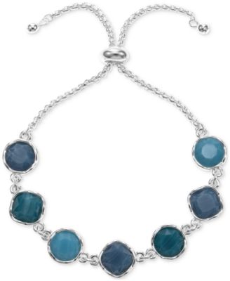 Style & Co Faceted Color Stone Link Slider Bracelet, Created for Macy's ...