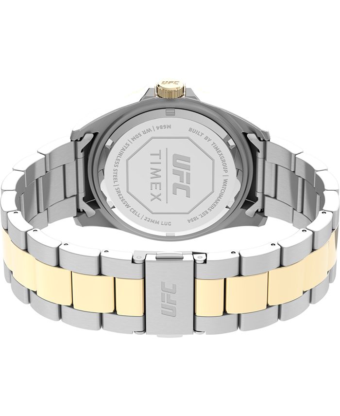 Timex UFC Men's Quartz Debut Stainless Steel Two-Tone Watch, 42mm - Macy's