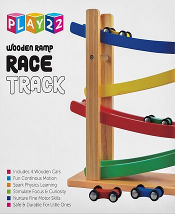 Play22 Wooden Car Ramps Race - 4 Level Toy Car Ramp - Macy's