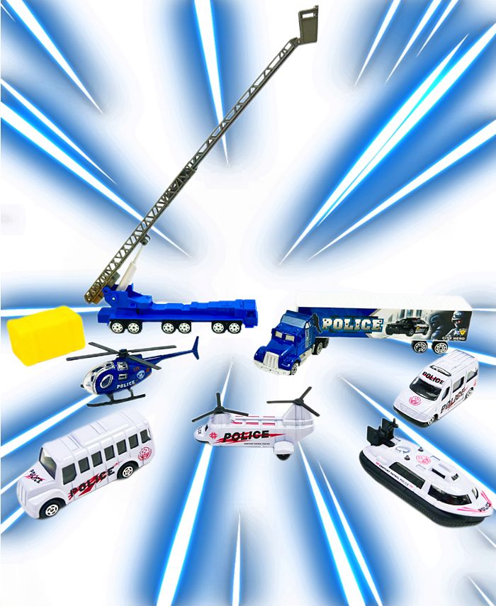 Big Daddy 40 Piece Mini 911 Serve Protect Squad Unit Patrolling Trucks ...
