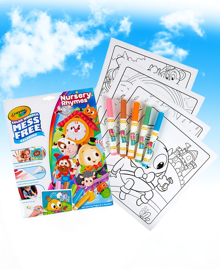 Crayola Color Wonder Nursery Rhymes Mess Free Coloring Pages Set - Macy's