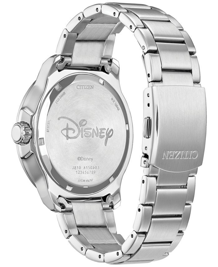 Citizen Eco-Drive Men's Mickey Mouse Astronaut Stainless Steel Bracelet ...