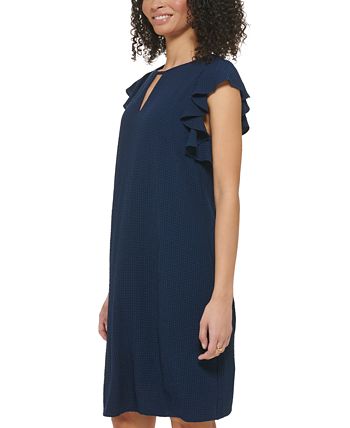 Jessica Howard Petite Keyhole Seersucker A-Line Dress - Macy's