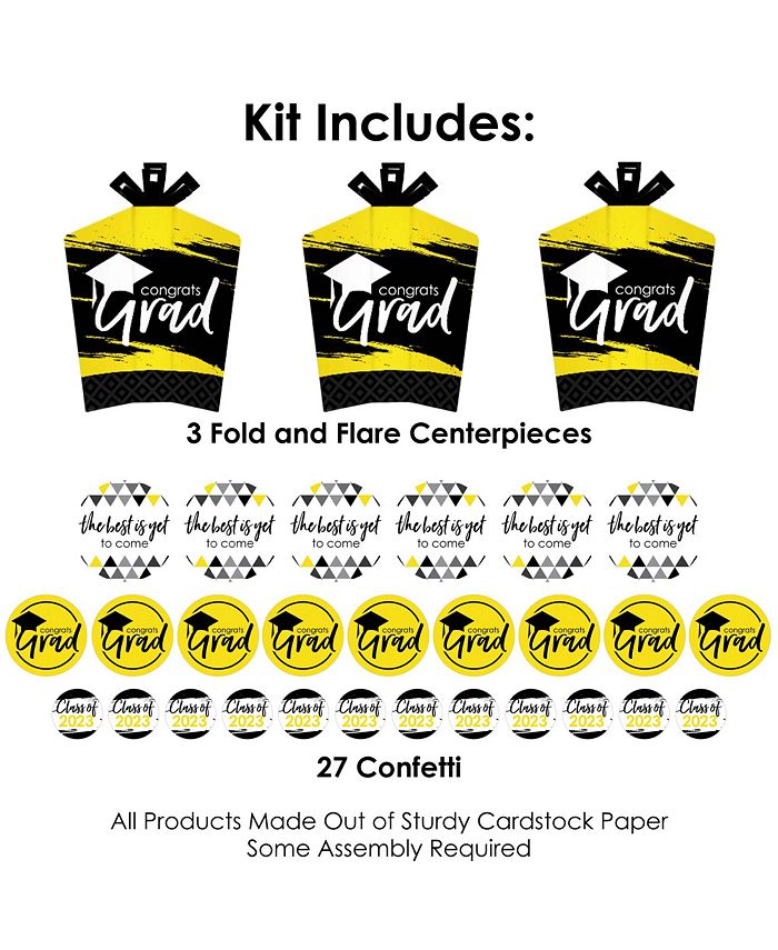 Big Dot of Happiness Yellow Grad Best is Yet to Come 2023 Terrific ...