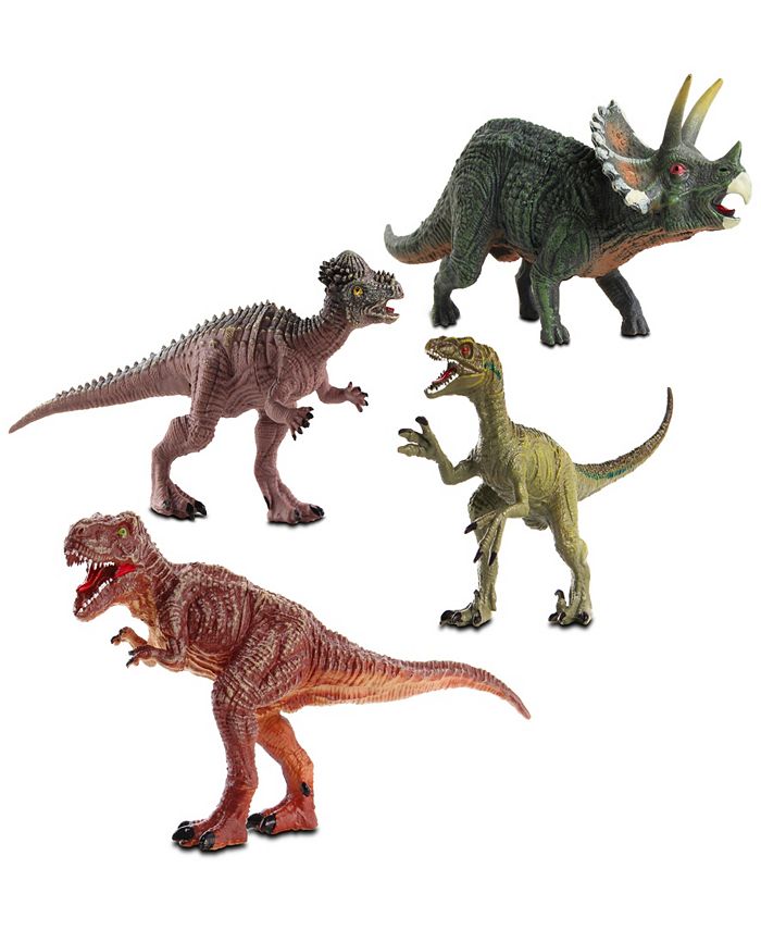 WowWorld Nkok Poseable Dinosaurs Playset Medium 4-Pack Set 3321 T-Rex ...