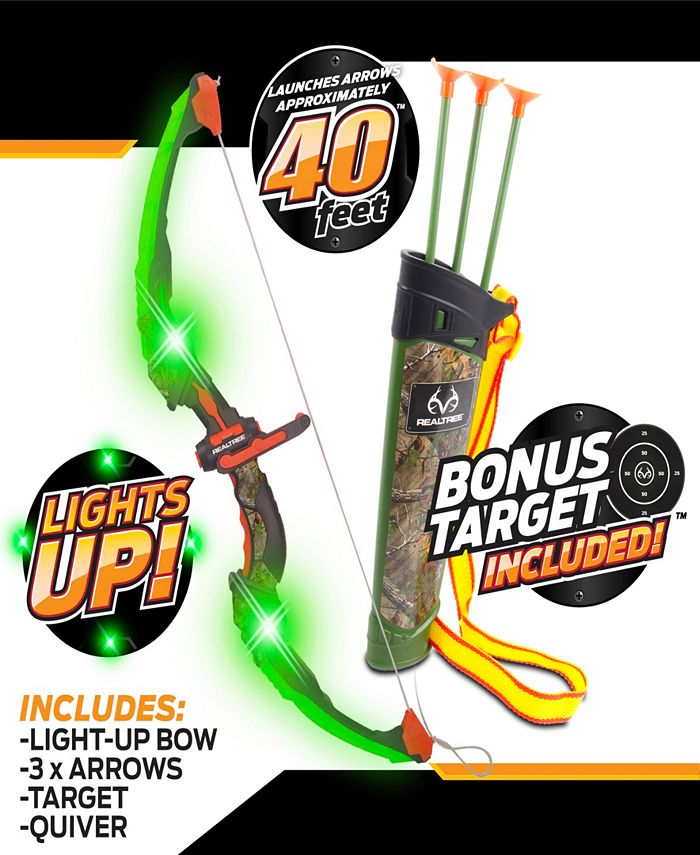 Realtree Nkok Light Up Archery Set 24.5" Green With Quiver, 25020 ...