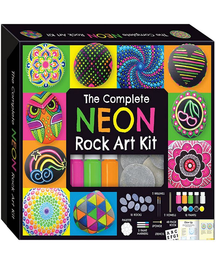Craft Maker The Complete Neon Rock Art Kit DIY Rock Painting For Kids ...