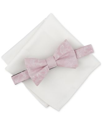 Bar III Men's Haida Floral Bow Tie & Pocket Square Set, Created for ...