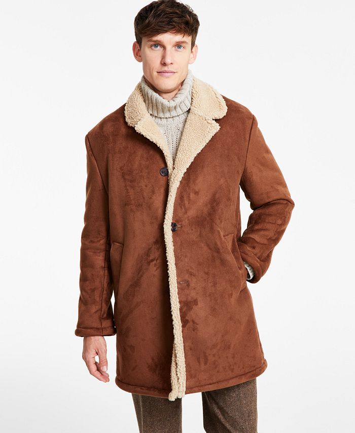 Ben Sherman Men's Shearling Classic Fit Overcoats - Macy's