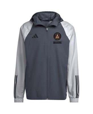 Men's adidas Charcoal Atlanta United FC All-Weather Raglan Hoodie Full ...