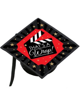 Big Dot of Happiness That s a Wrap Movie Graduation Cap Decorations Kit ...