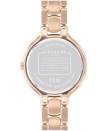 COACH Women's Chelsea Carnation Gold-Tone Stainless Steel Crystal ...