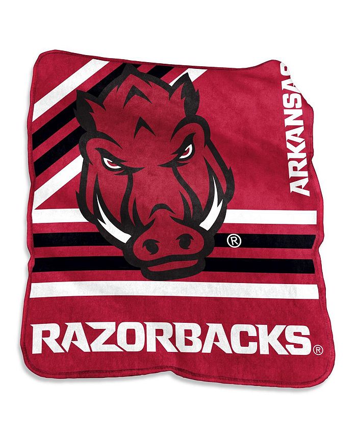 Logo Brands Arkansas Razorbacks 50'' x 60'' Team Plush Raschel Throw ...